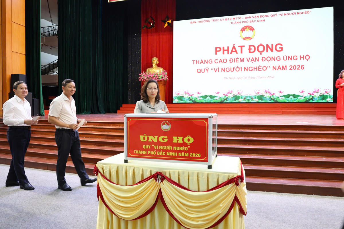 Bắc Ninh Phát động Tháng Cao điểm Vận động ủng Hộ Quỹ Vì Người Nghèo